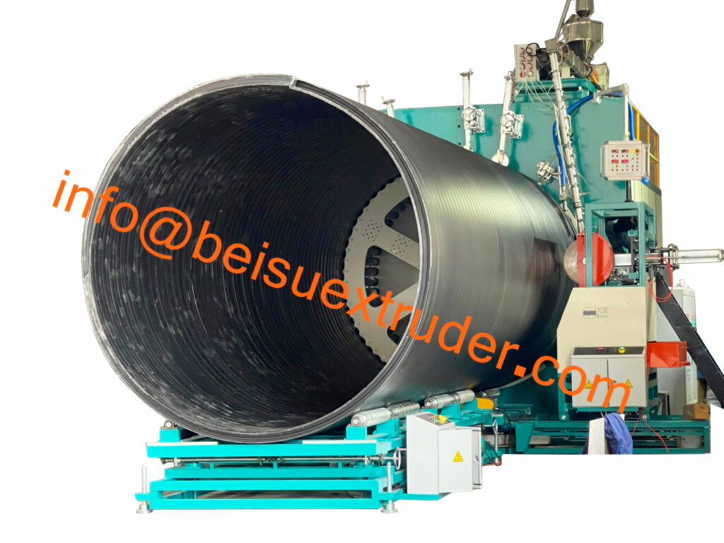 HDPE double wall spiral winding pipe extrusion making machines - Beisu ...
